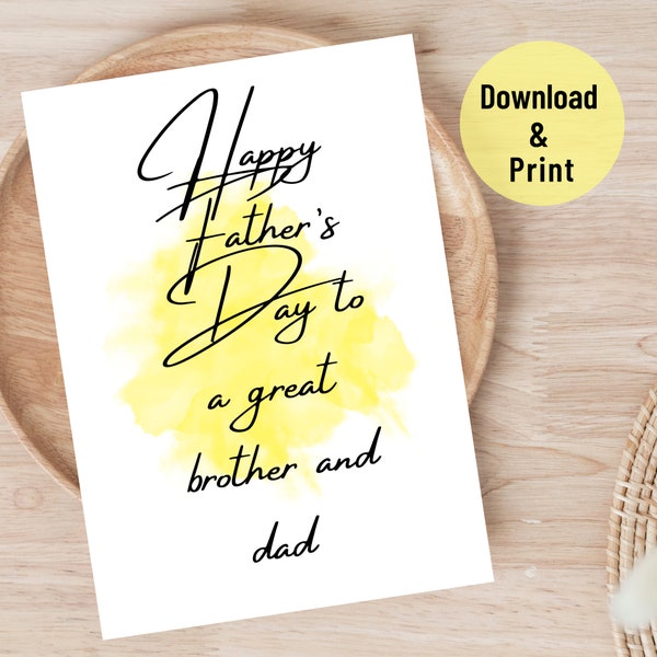 Brother Funny Fathers Day Card - Etsy