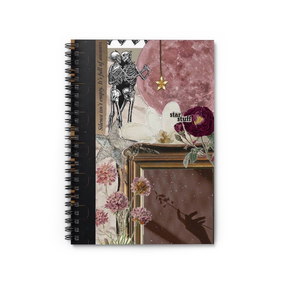 Pink Aesthetic Collage Spiral Notebook | Journal/self Care | Ruled Line ...