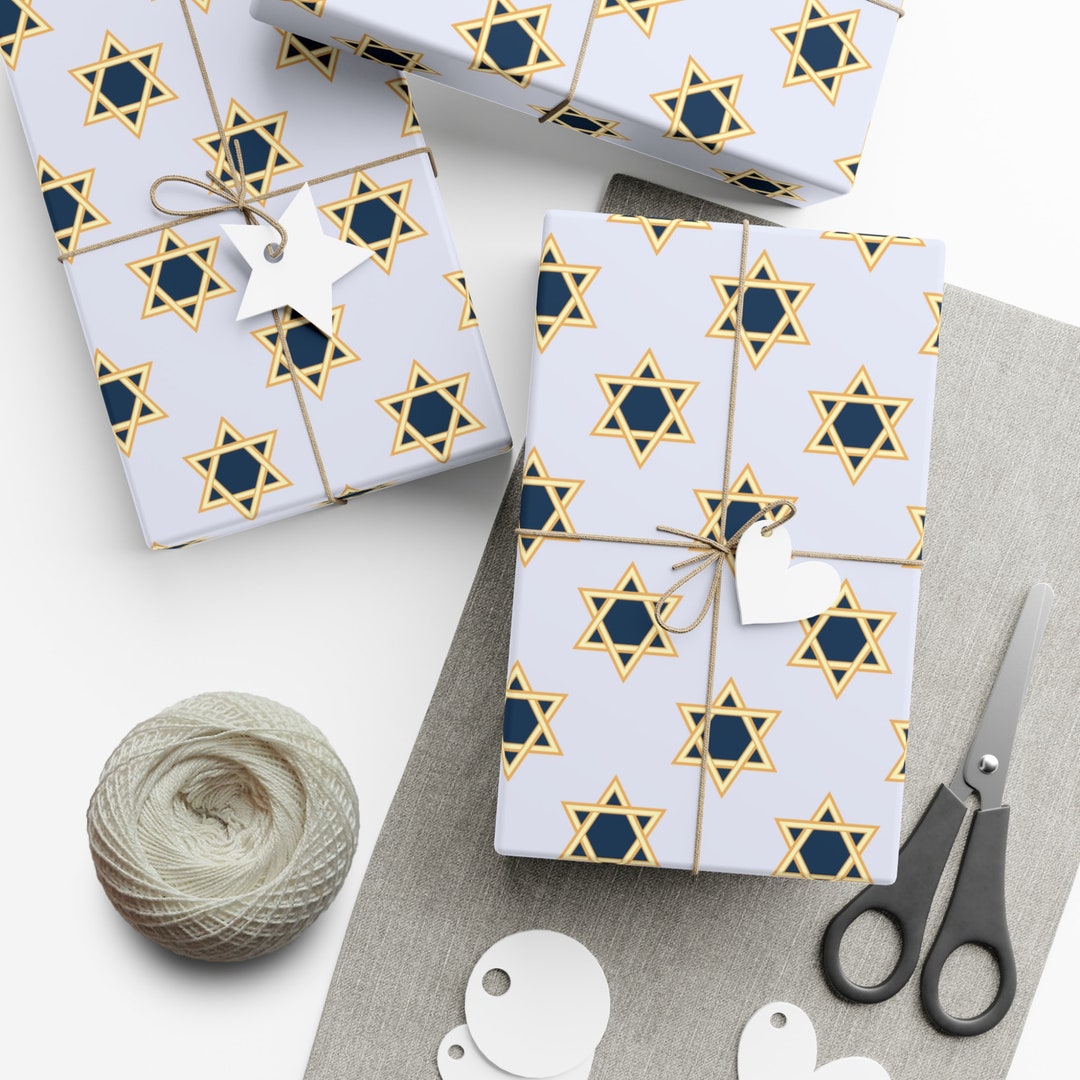 Hanukkah Wrapping Paper | Chanukah Wrapping Paper | Star of David Paper ...