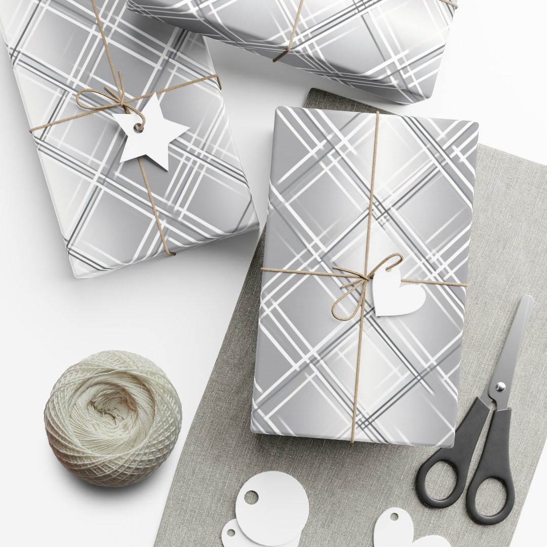 Silver Wrapping Paper Squares, Christmas Wrapping Paper Roll, Holiday ...