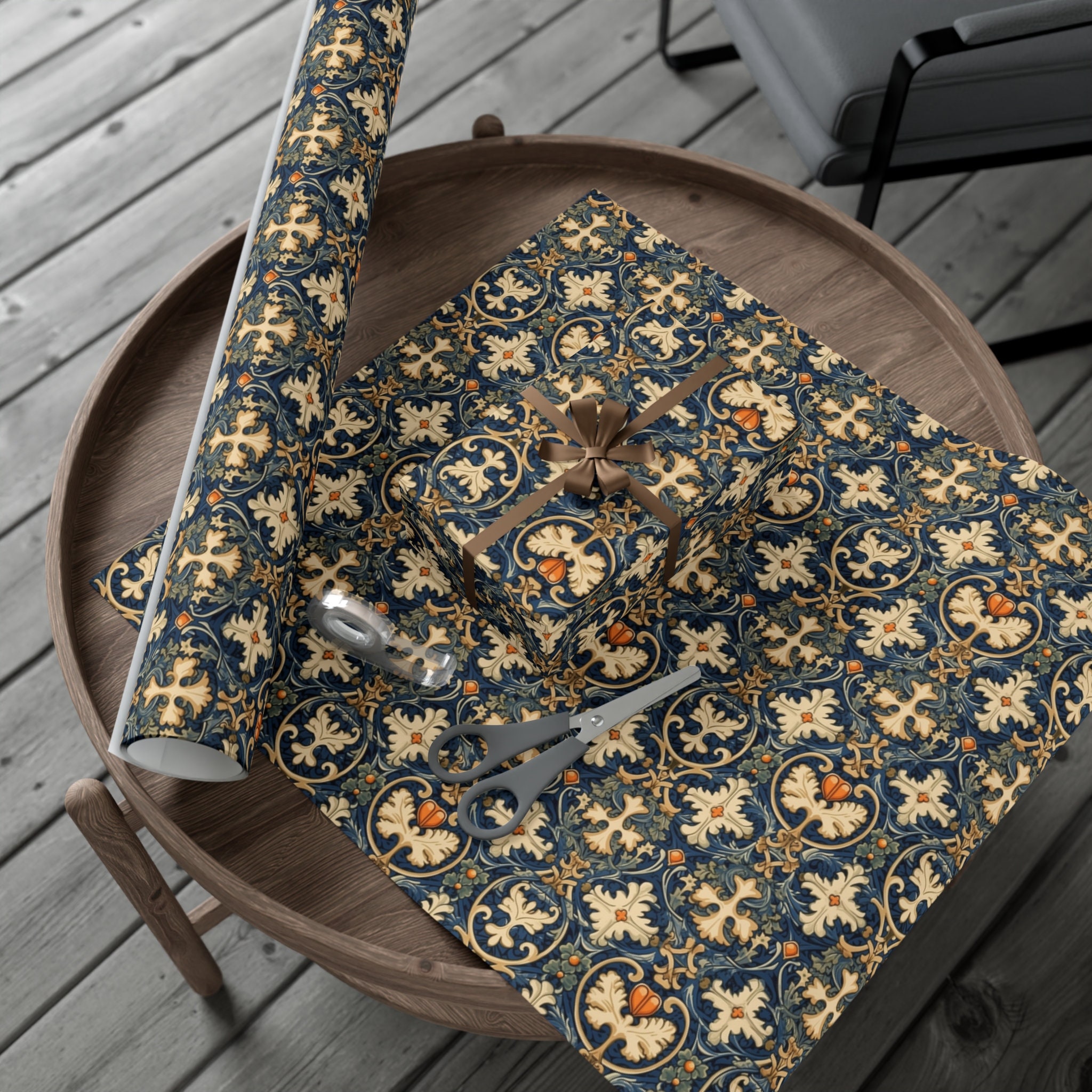 Medieval Art Wrapping Paper Roll Medieval Tapestry Wrapping Paper ...