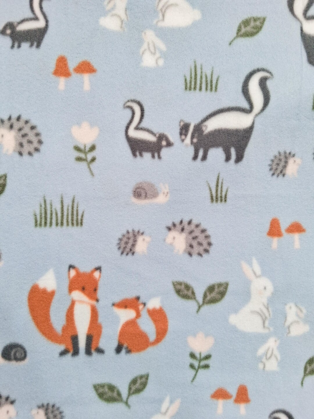 Woodland Animals Blizzard Fleece - by the Yard! - Etsy