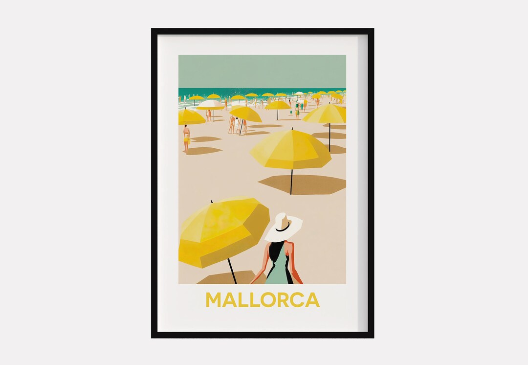 Mallorca Printable Poster Spain Travel Poster Digital Art Download - Etsy