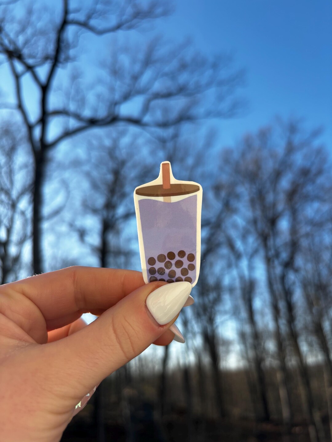 Taro Bubble Tea Boba Sticker || Sticker for Laptops, Notebooks ...