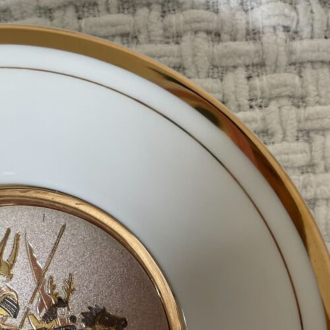 Vintage 24k Gold the Art of Chokin Gold Edged Samurai Plates Set of 5 ...