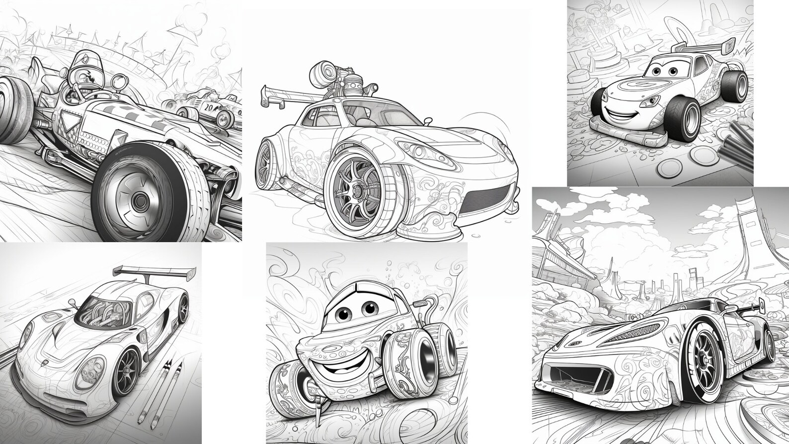 Speedy Sprouts' Speedway / Cars Coloring Book / Coloring Pages Cars ...