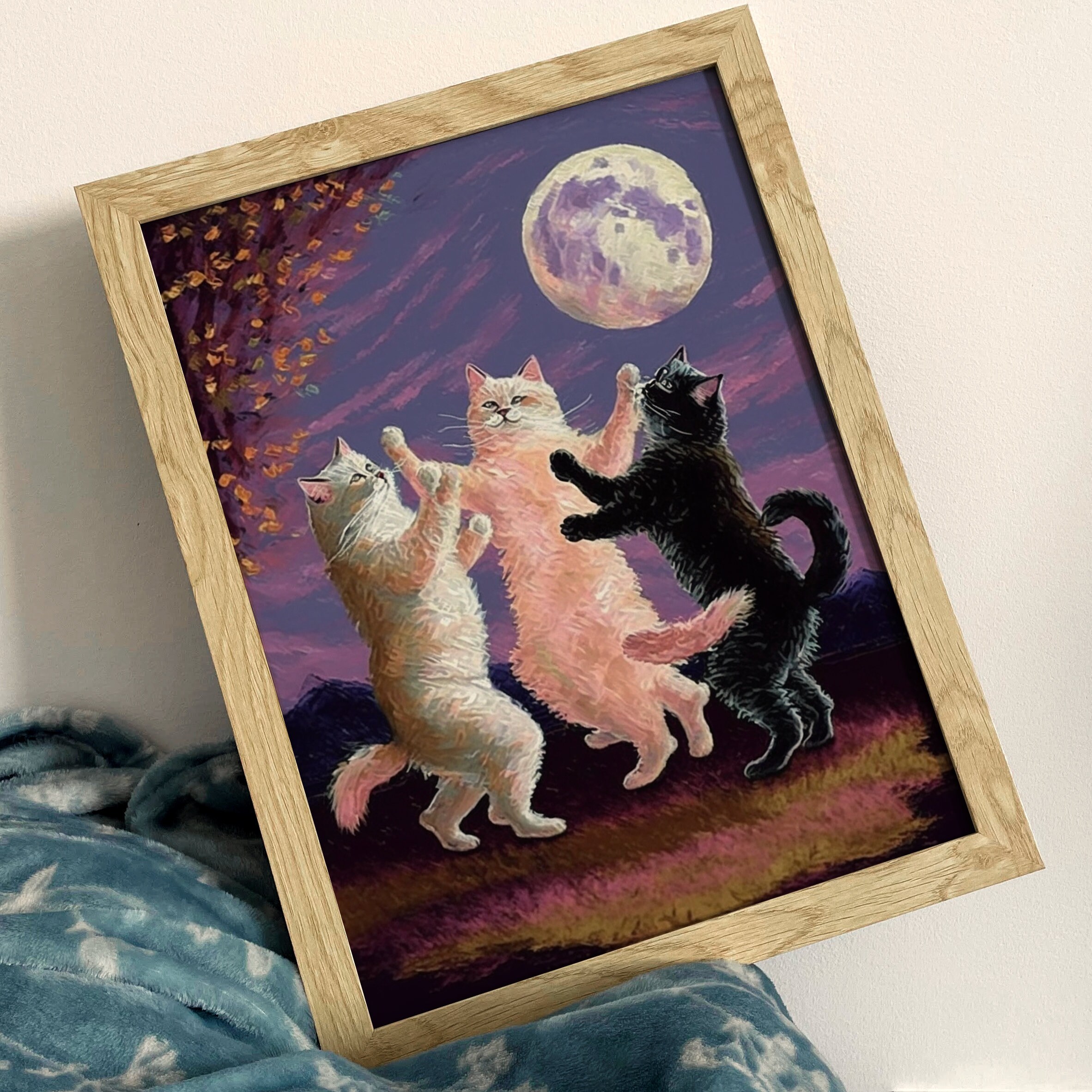 Monet Flower Garden Cat Claude Monet Cat Poster Black Cat - Etsy