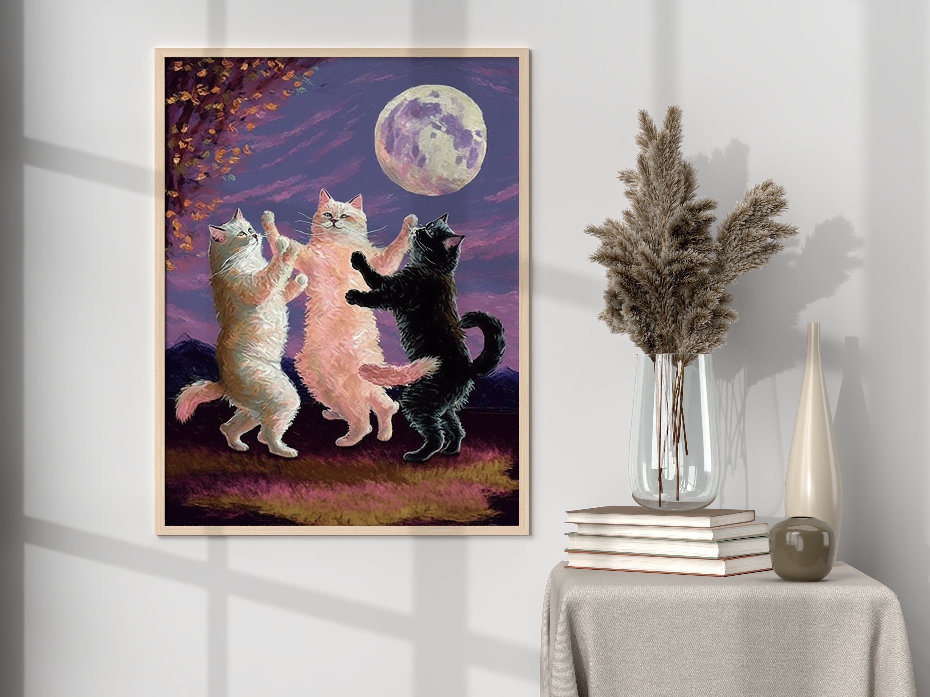 Monet Flower Garden Cat Claude Monet Cat Poster Black Cat - Etsy