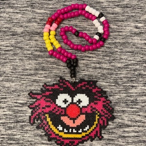Animal Muppet Character Mini Kandi Perler Necklace for Rave Festival ...