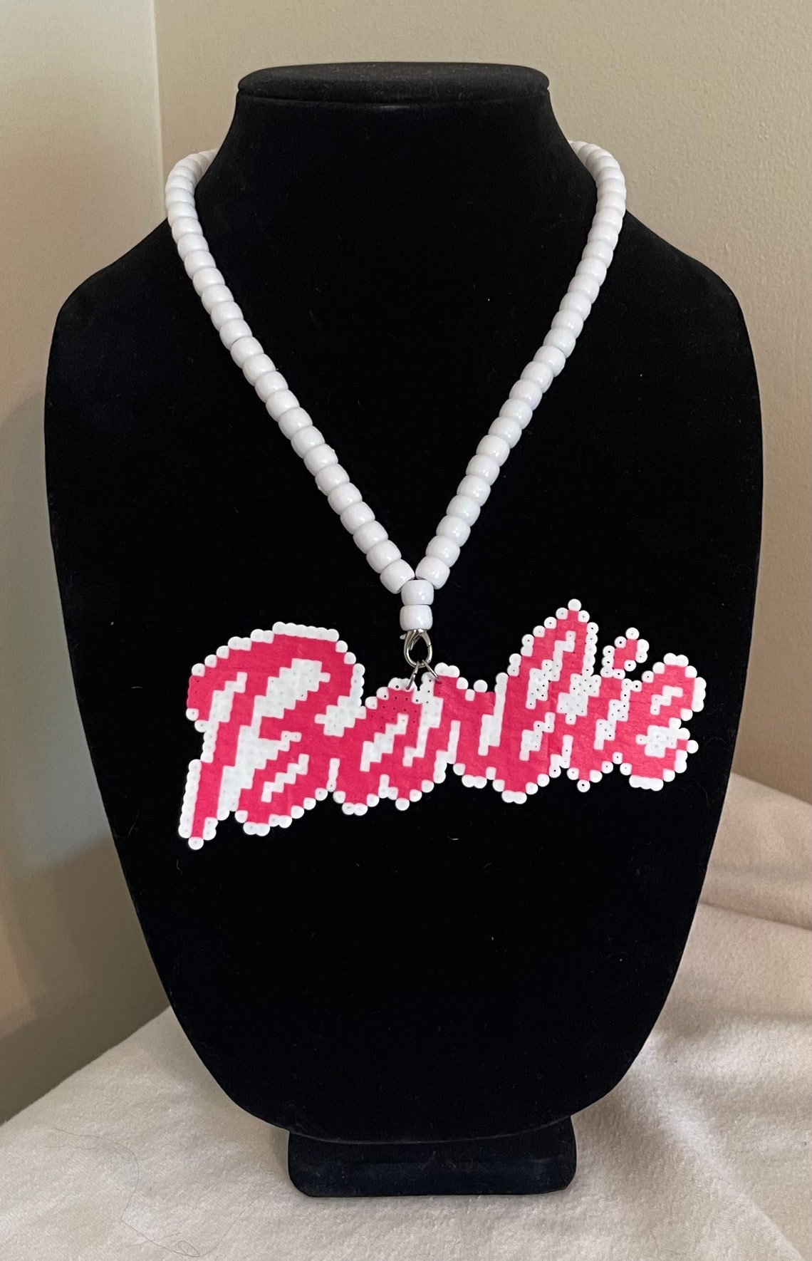 Mini Barbie Logo Kandi Necklace for Festivals and Rave Events Costume ...