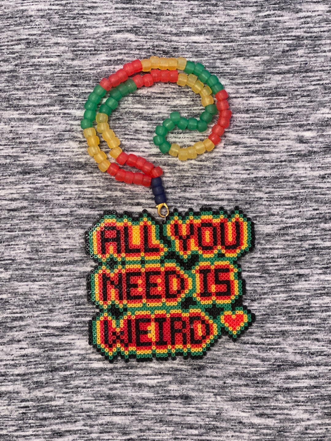 All You Need is Weird Quote Mini Kandi Necklace for Festival Rave Party ...