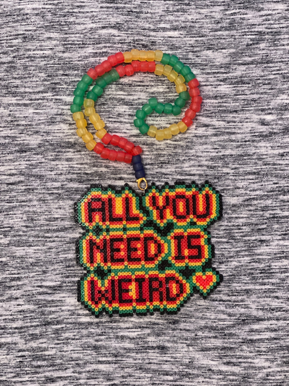 All You Need is Weird Quote Mini Kandi Necklace for Festival Rave Party ...