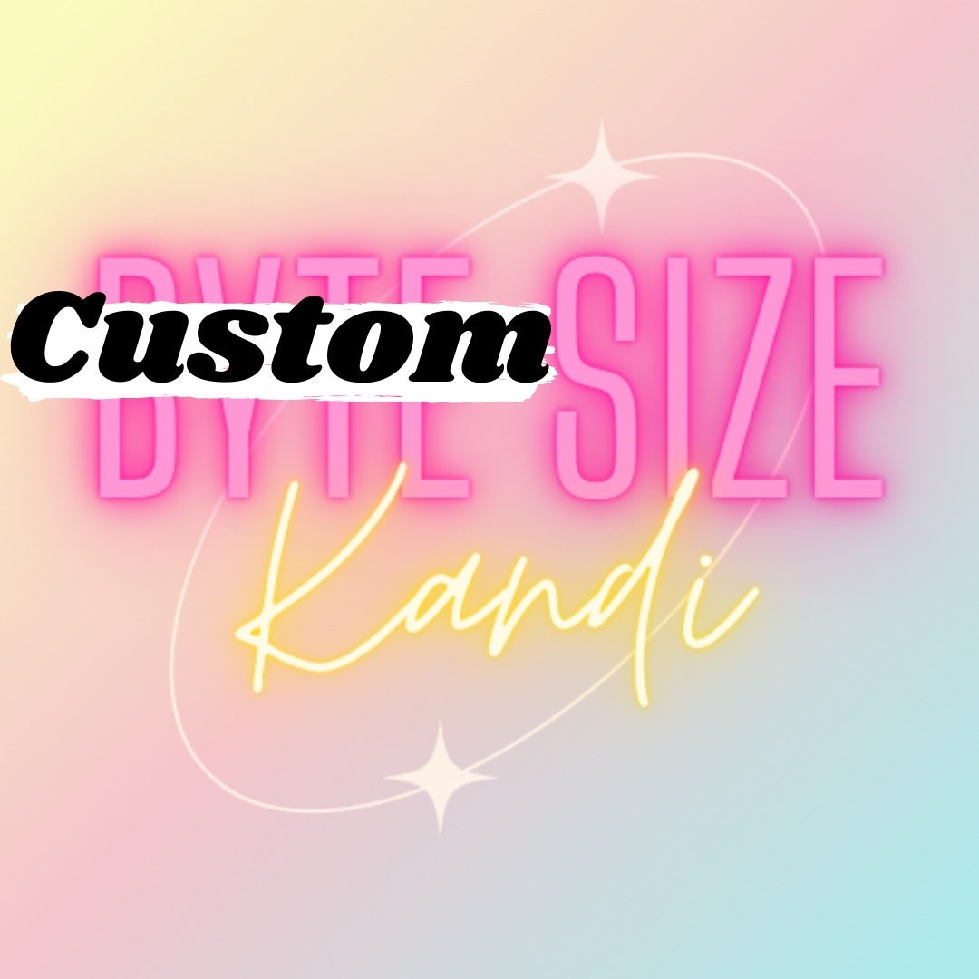 Custom Kandi Piece Glow Mini Regular Made to Order for Festival Party ...