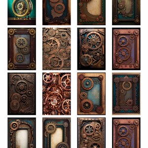 COGS and TOGS | Steampunk Papers, Digital Paper, Printable Junk Journal ...
