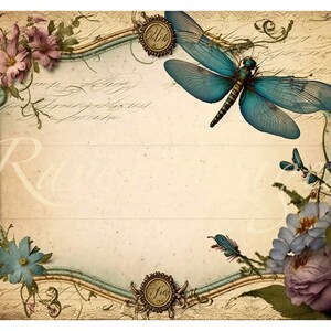 DRAGONFLY JOURNALING Kit, Journaling Pages, Printable Journaling Cards ...