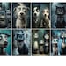 TIM BURTON Style Cats and Dogs Journaling Papers, ATC Cards, Digital ...