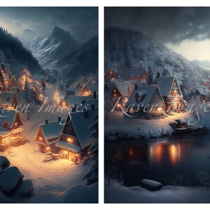 WINTER VILLAGES | Journaling Papers, Digital Paper, Printable ...