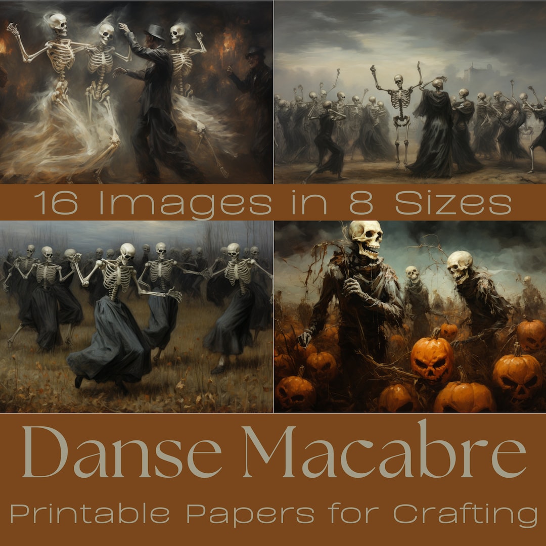 DANSE MACABRE | Fine Art Dancing Skeleton Images, ATC Cards, Digital ...