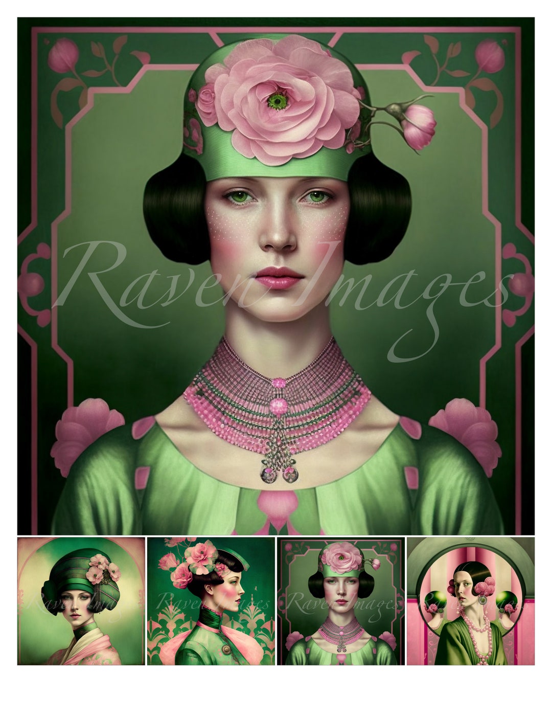 ART DECO Set Digital Paper Printable Journaling Cards - Etsy