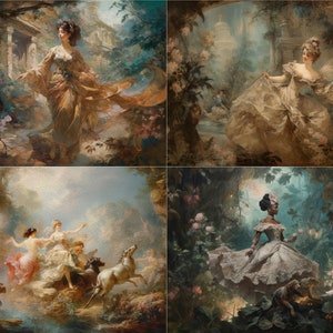 ROCOCO HORIZONTAL Portraits | Journaling Papers, Junk Journal ...