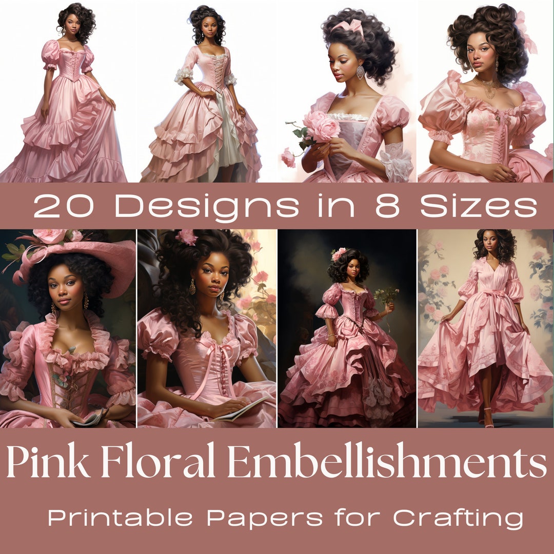 PRETTY in PINK Set 3 | Diverse Journaling Papers, ATC Cards, Printable ...