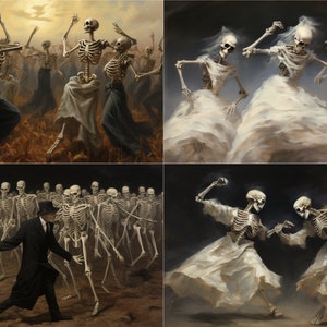 DANSE MACABRE | Fine Art Dancing Skeleton Images, ATC Cards, Digital ...