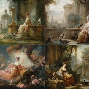 ROCOCO HORIZONTAL Portraits | Journaling Papers, Junk Journal ...