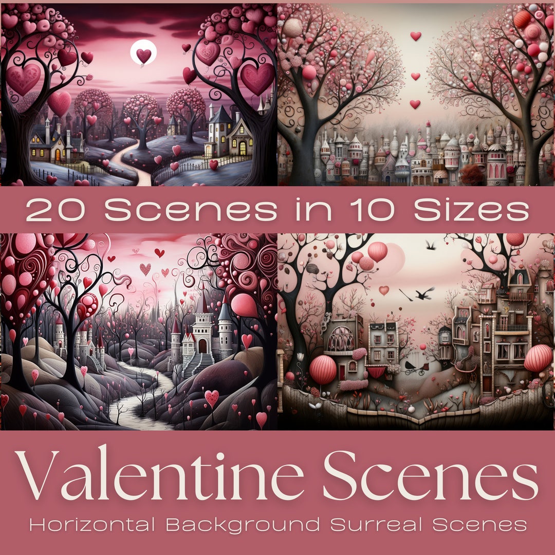 VALENTINE SCENES | Add-on Characters Available, Printable Junk Journal ...