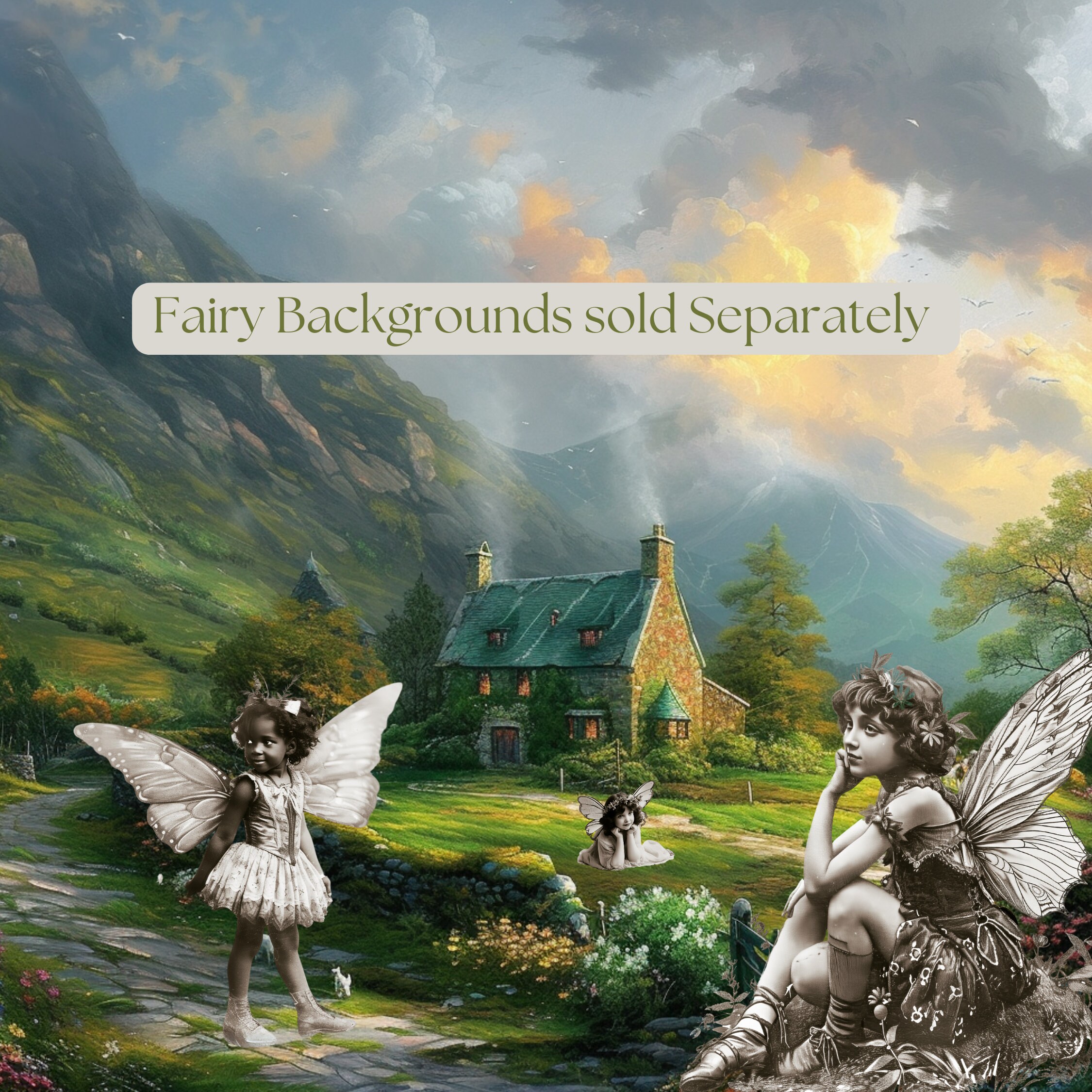 Vintage Fairy Clip Art | PNG Transparent Background (digital Download ...