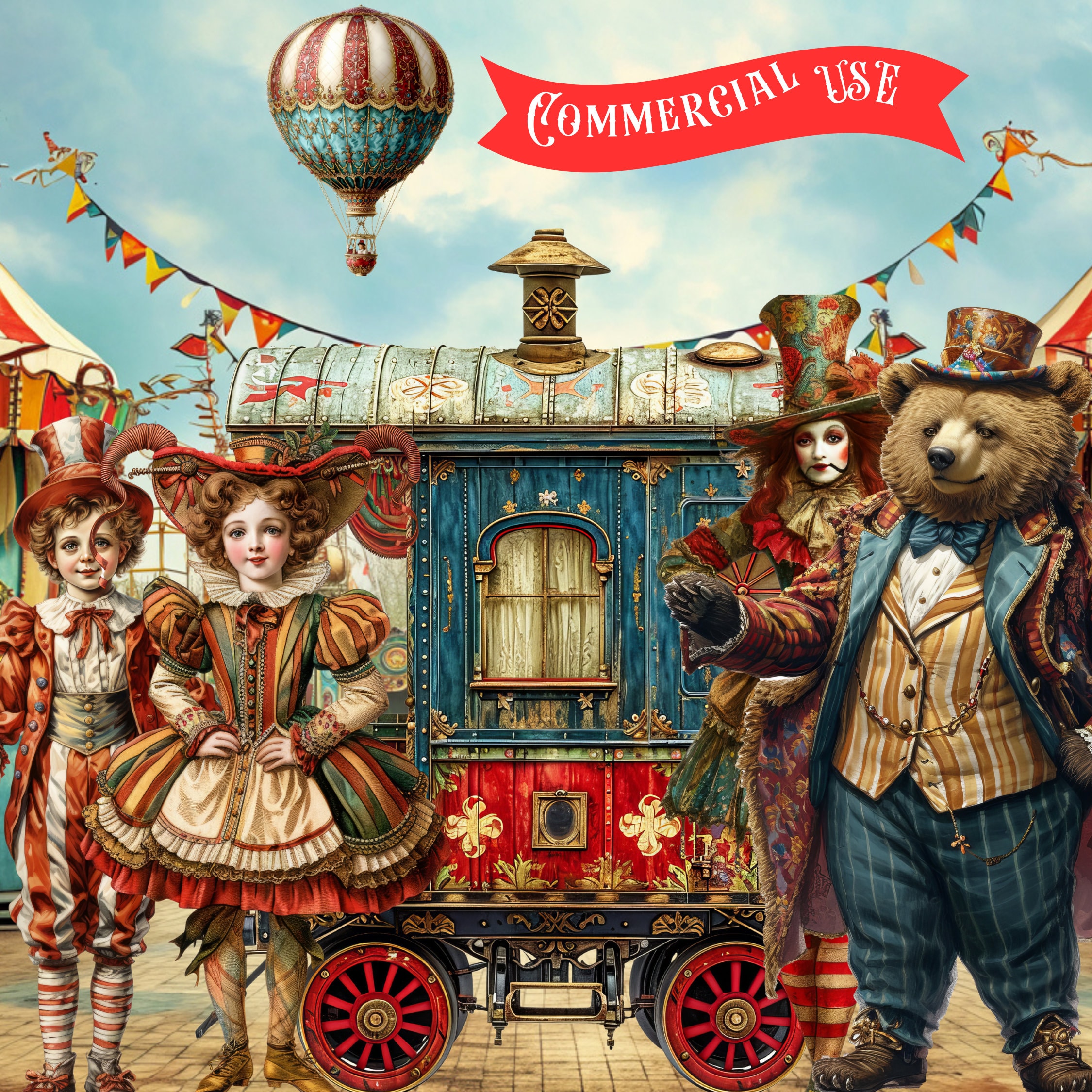VICTORIAN CIRCUS EMBELLISHMENTS, Clip Art With Transparent Background ...