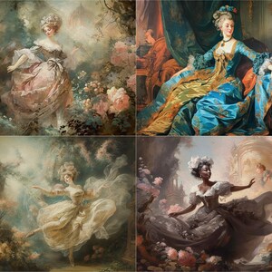 ROCOCO HORIZONTAL Portraits | Journaling Papers, Junk Journal ...