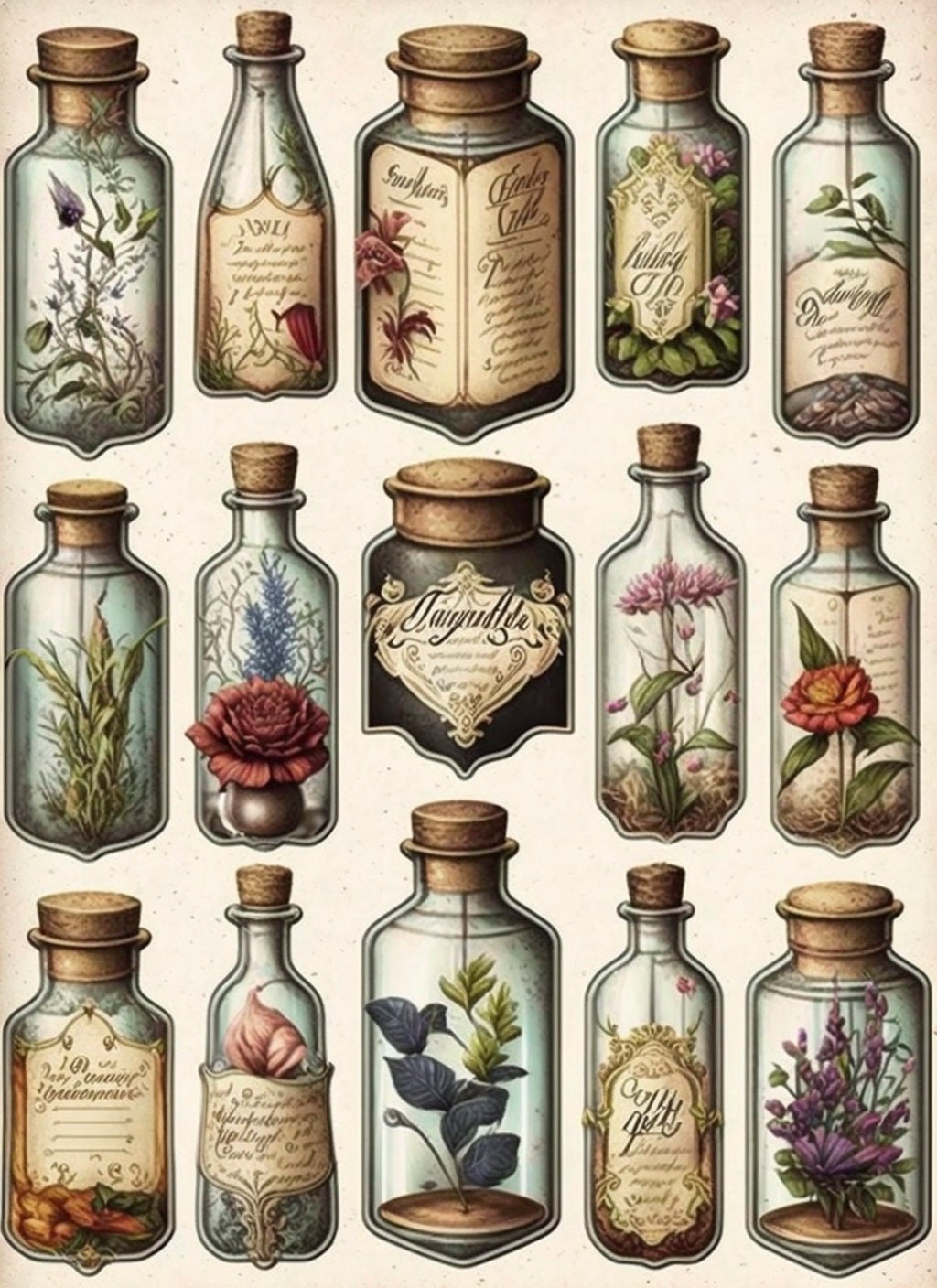 APOTHECARY Kit Journaling Papers DIY Kit Printable - Etsy