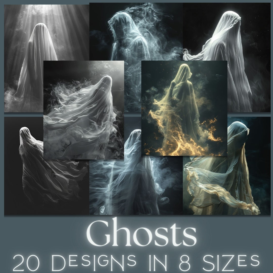 GHOSTS | Ghost Overlays, Junk Journal Supplies, Junk Journal Ephemera ...