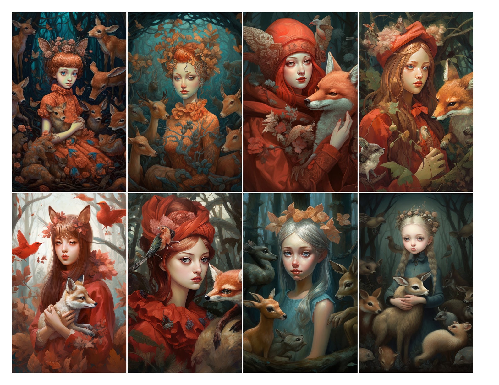 Woodland Nymphs Junk Journal Printable Ephemera Papers Digital