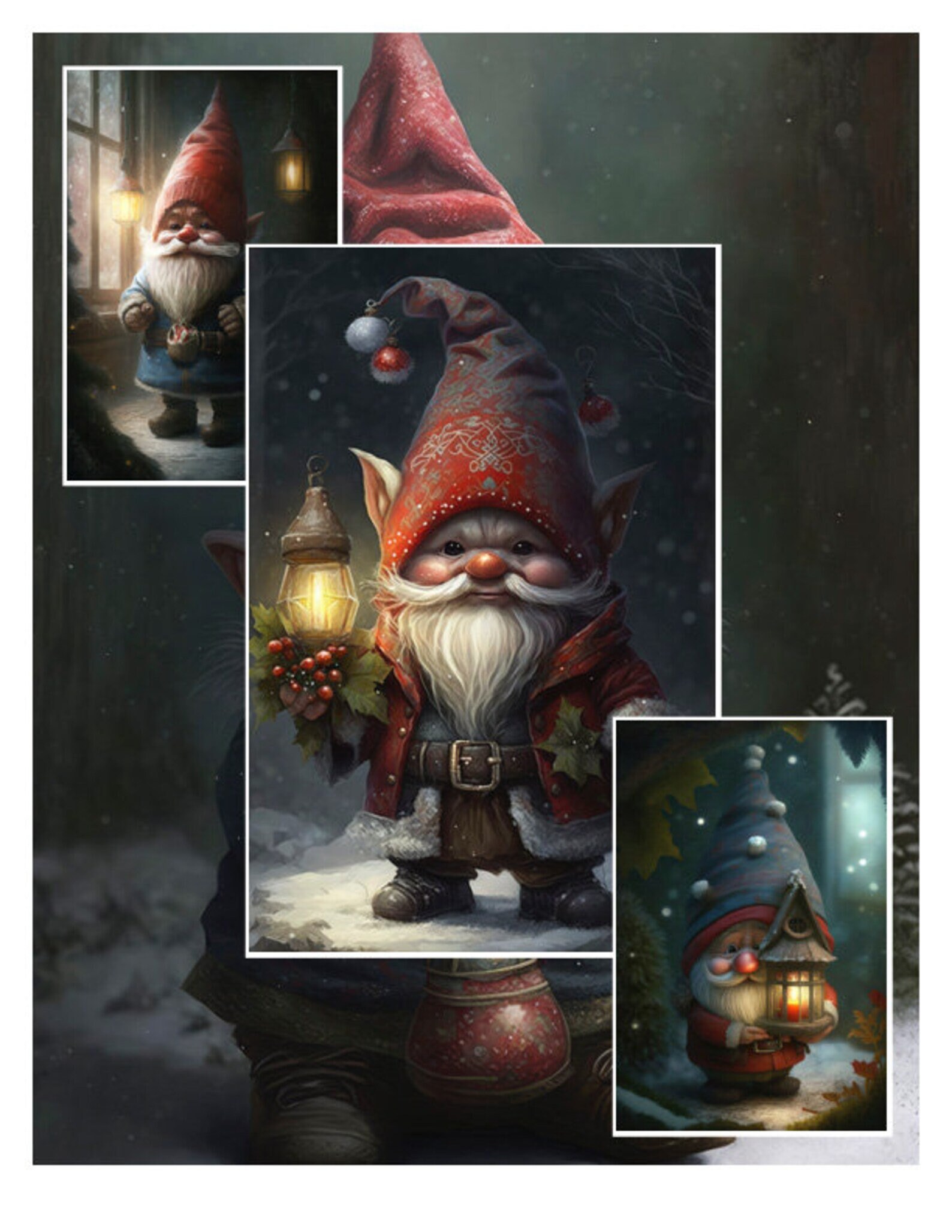110 GNOMES for All Seasons MEGA BUNDLE, High Resolution, Card Making ...