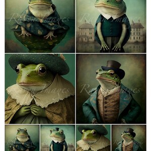 FANCY FROGS SET | Journaling Papers, Digital Paper, Printable ...