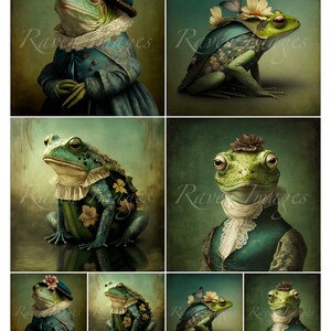 FANCY FROGS SET | Journaling Papers, Digital Paper, Printable Journaling Cards, Digital Download ...