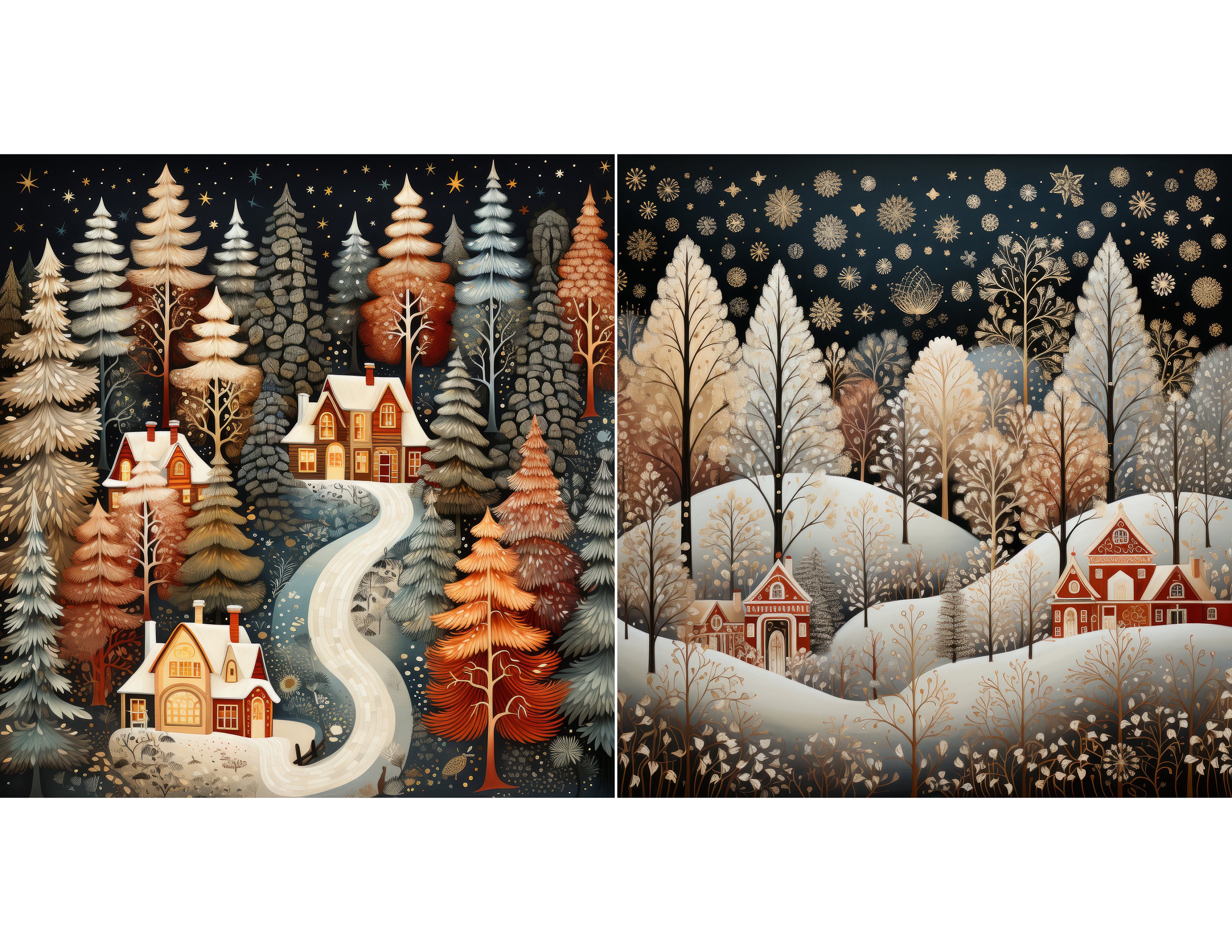 NORDIC CHRISTMAS SQUARES | Printable Christmas Cards, Papers, Printable ...