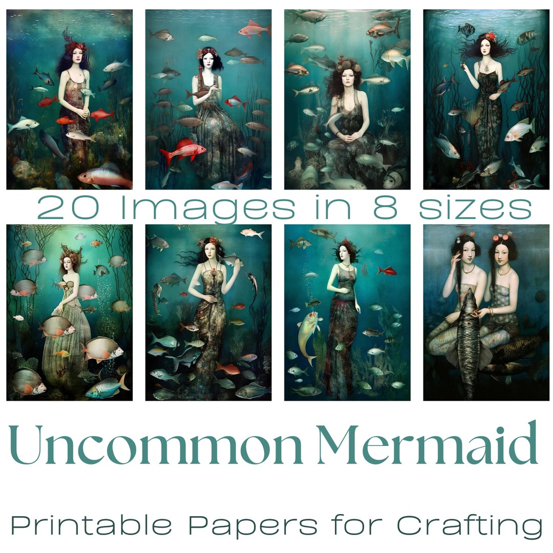 UNCOMMON MERMAIDS | Junk Journal Kit, Junk Journal Supplies, Junk ...