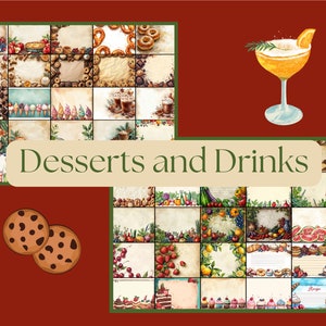 MEGA BUNDLE FOOD Themed Set of 100 Designs, Recipe Cards, Cookbook ...