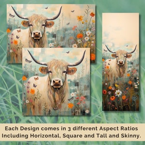 PRETTY HIGHLAND COWS | Highland Cow Journaling Papers, Digital Paper ...