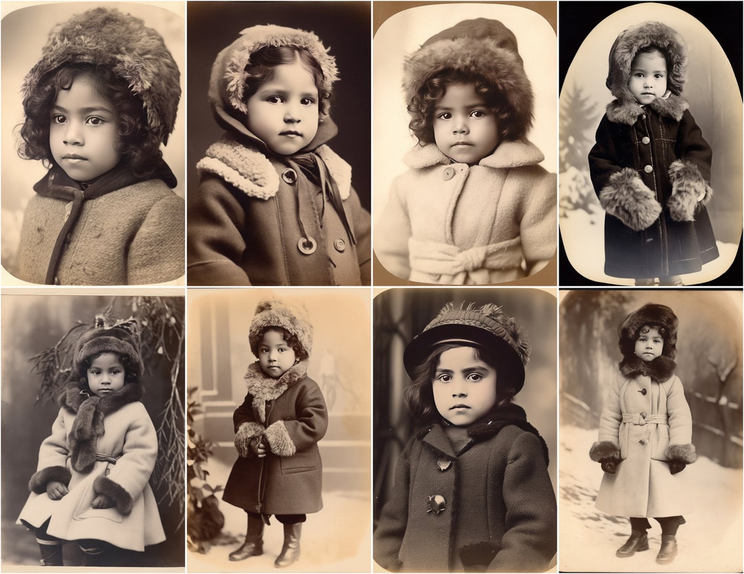 DIVERSE VINTAGE CHILDREN Photos, Instant Download, Digital Paper ...