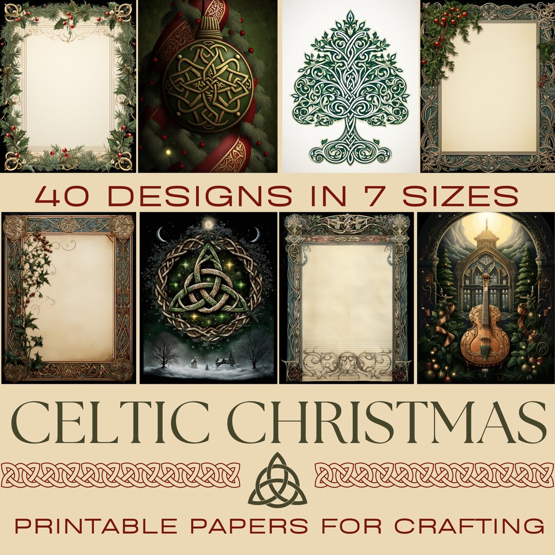 CELTIC CHRISTMAS | Printable Christmas Cards, Papers, Printable Junk ...
