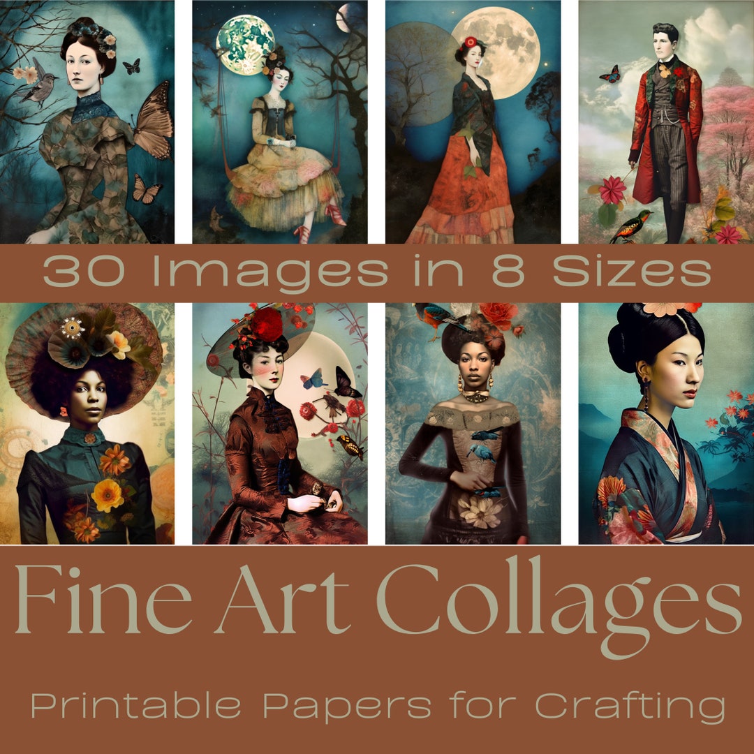 FINE ART COLLAGES Set 1 | Junk Journal Supplies, Junk Journal Ephemera ...