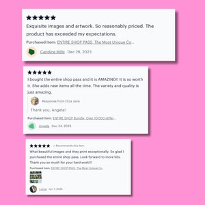 ENTIRE SHOP PASS | Most Diverse Lifetime Pass on Etsy! High Quality ...