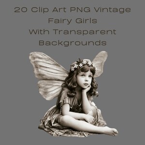 VINTAGE FAIRY Clip Art | Diverse PNG Fairies With Transparent ...
