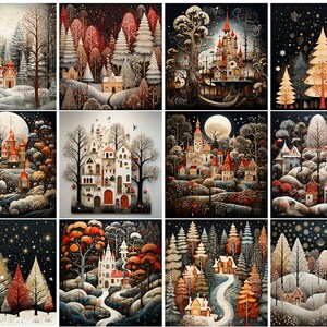 NORDIC CHRISTMAS SQUARES | Printable Christmas Cards, Papers, Printable ...