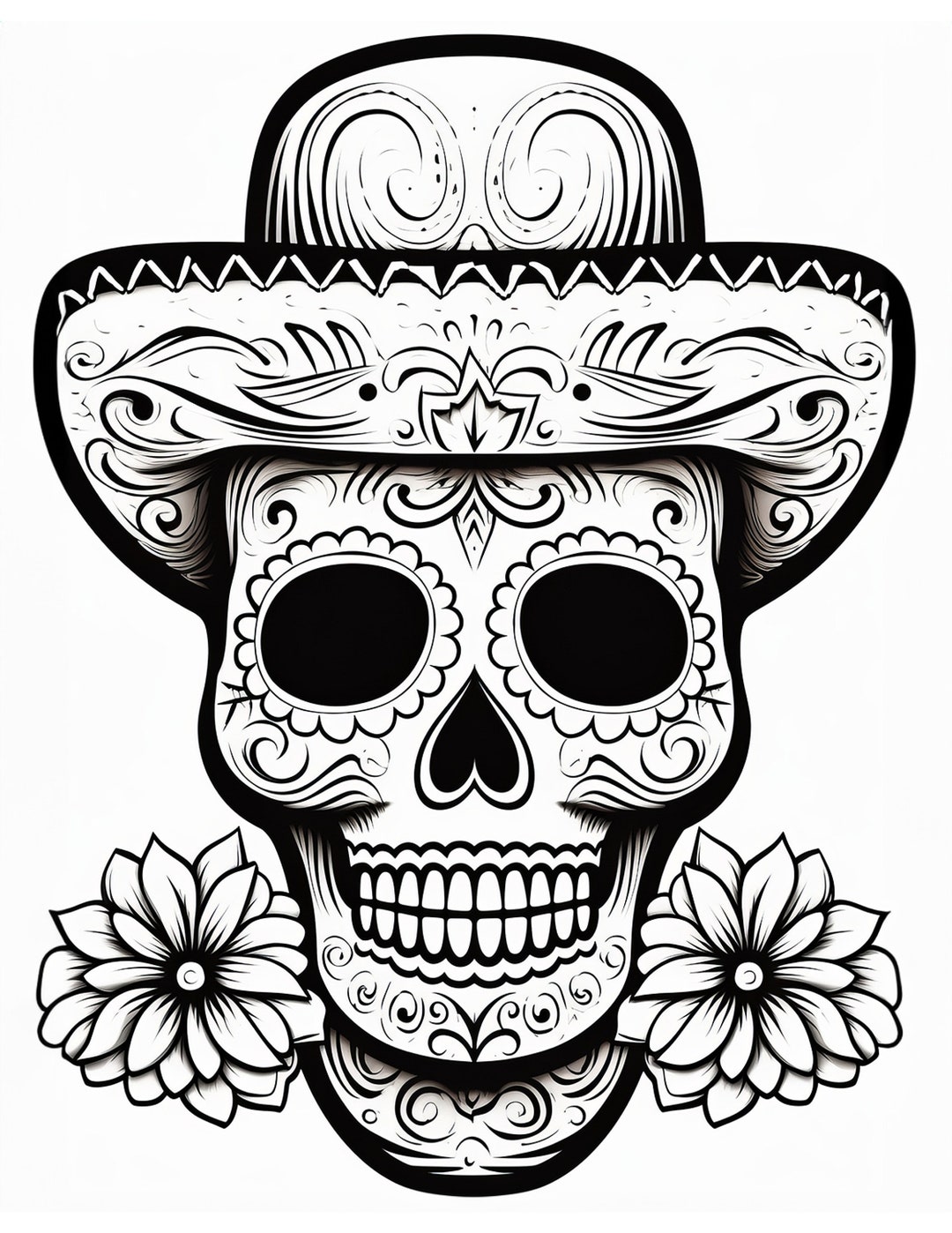 DAY of the DEAD COLORING Sheets | 20 Different Designs, Halloween ...