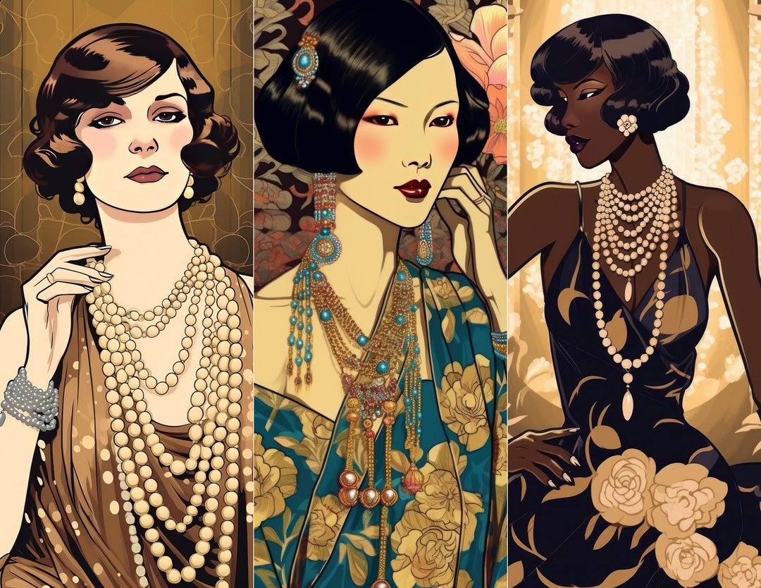 1920s FLAPPERS| Journaling Papers, ATC Cards, Crafting Papers ...