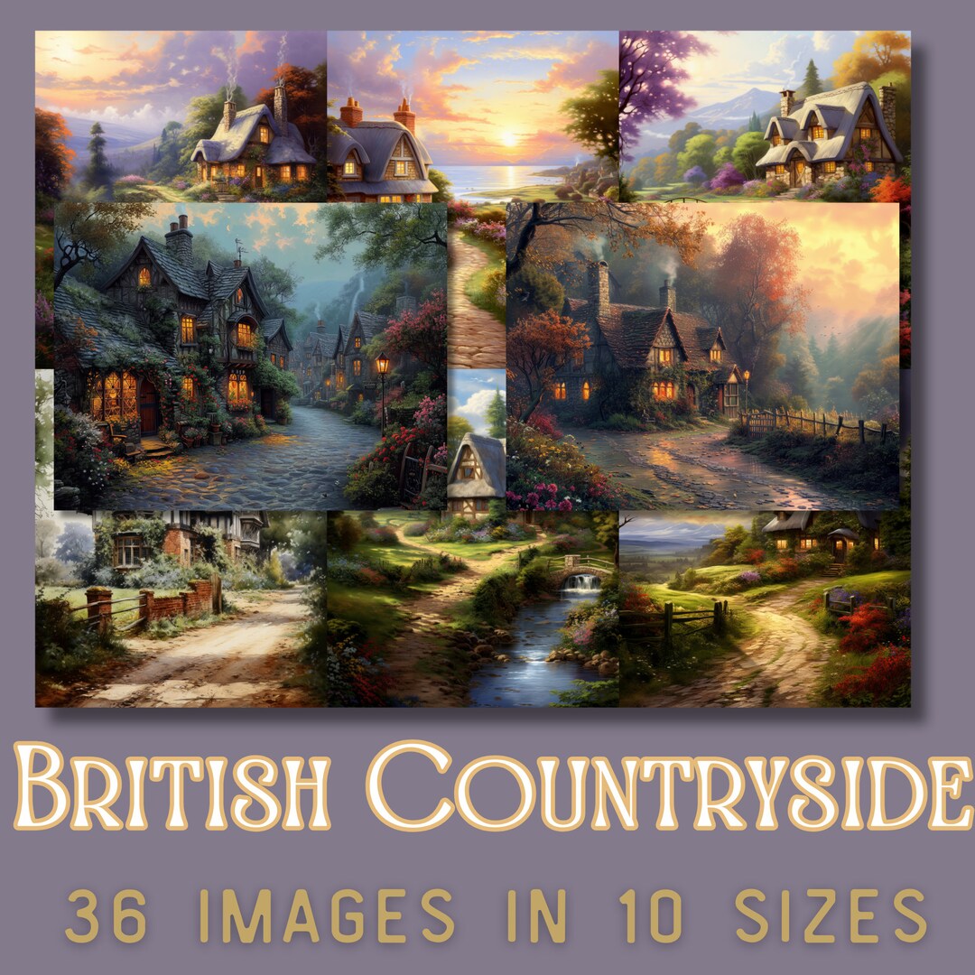 British Countryside Junk Journal Kit | Ephemera ATC Cards (digital ...